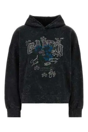 GANNI Organic Cotton Graphic Sweatshirt - Grey