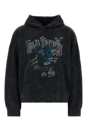 GANNI Organic Cotton Graphic Sweatshirt - Grey