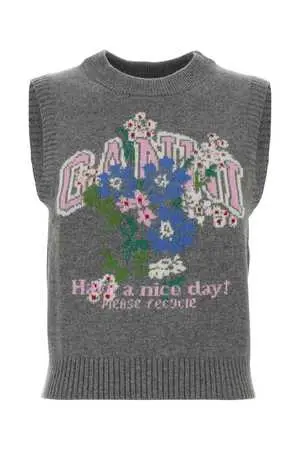 GANNI Wool Blend Contemporary Structure Vest