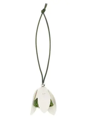 JW Anderson Two-tone Leather Snowdrop Charm Key Ring - Multicoloured