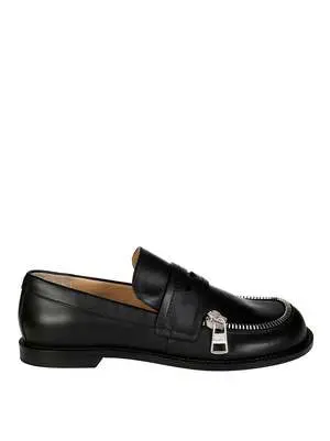JW Anderson Biker Leather Moccasins - Nero