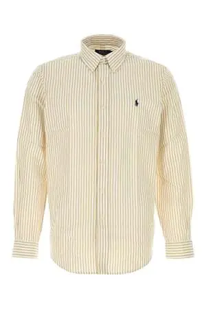 Polo Ralph Lauren Embroidered Cotton Shirt With Striped Detail For - Stripped