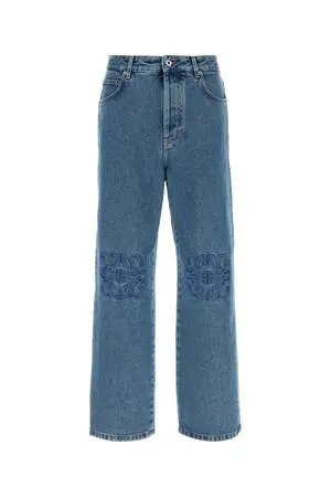 Loewe Embroidered Wide-leg Jeans