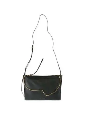 Givenchy 18 Cm X 24 Cm Leather Mini Crossbody Wallet Bag With Chain Strap - Nero