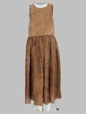 UMA WANG Viscose-cupro Dress - Yellow