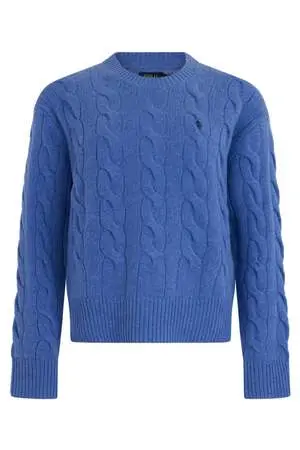 Polo Ralph Lauren Braided Crewneck Wool-cashmere Sweater