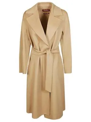Max Mara Mstcles Overcoat Belt - Beige
