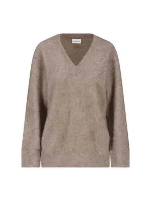 PAROSH V-neck Wool Blend Pullover