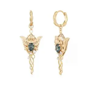 AZURA JEWELRY NEW YORK Evenfall Star Drop Earrings - Gold