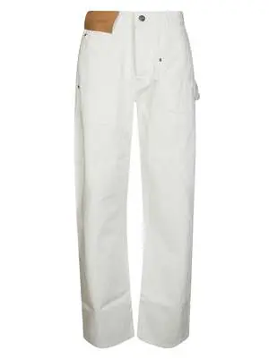 JW Anderson Jw Anderson Twisted Workwear Jeans For Women Bianco