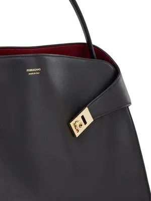 FERRAGAMO Hug Medium Leather Tote Bag