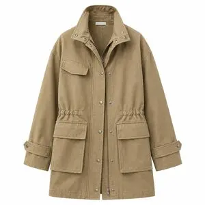 FRONT ROW SHOP Brown Safari Jacket With Flap Patch Pockets