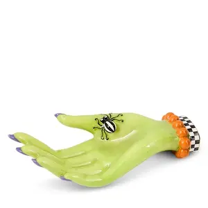 MACKENZIE-CHILDS Greta Witch's Hand Ceramic Trinket Tray - Multi