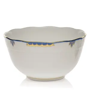 HEREND Princess Victoria Blue Round Bowl - Multicolor