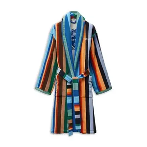 Versace Striped Terry Medusa Robe