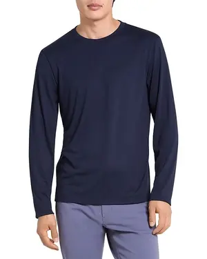 Theory Essential Relaxed Fit Long Sleeve In Anemone Milano Baltic