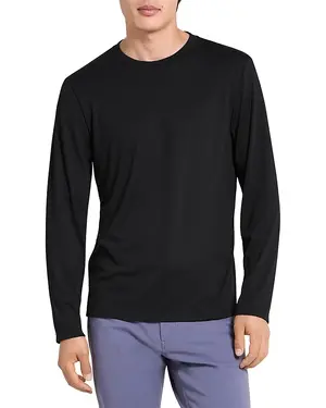 Theory Essential Relaxed Fit Long Sleeve In Anemone Milano Black