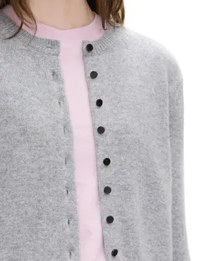 Theory Cashmere Crewneck Cardigan - Husky