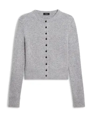 Theory Cashmere Crewneck Cardigan - Husky