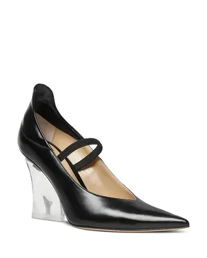 Fendi Transparent Heel Pointed Toe Pumps