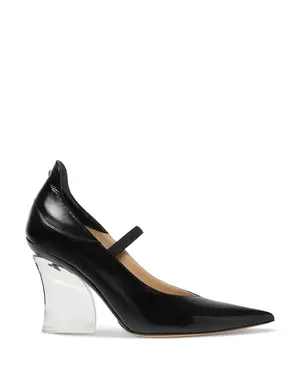 Fendi Transparent Heel Pointed Toe Pumps