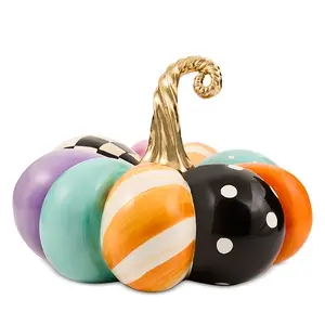 MACKENZIE-CHILDS Whimsy Patchwork Small Squashed Pumpkin - Multi