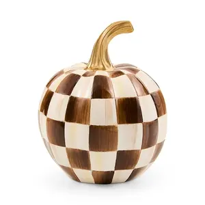 MACKENZIE-CHILDS Chocolate Check Mini Pumpkin - Multi