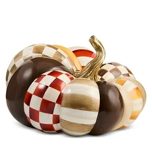 MACKENZIE-CHILDS Harvest Glow Patchwork Large Pumpkin - Multi