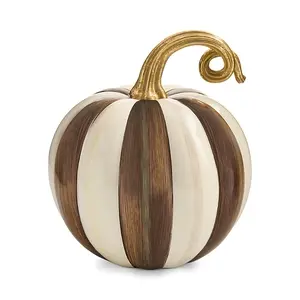 MACKENZIE-CHILDS Chocolate Stripe Mini Pumpkin - Multi