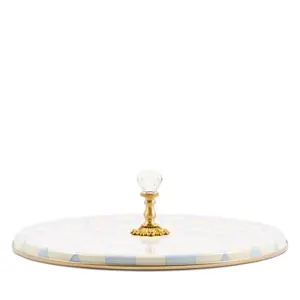 MACKENZIE-CHILDS Check Cheese Course Tray - Sky