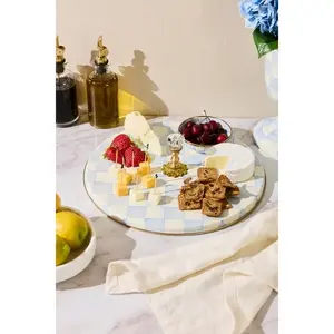 MACKENZIE-CHILDS Check Cheese Course Tray - Sky