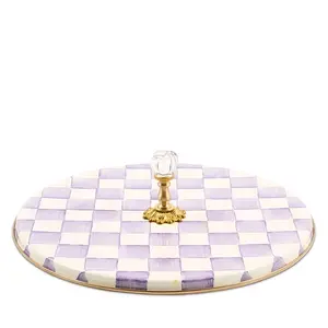 MACKENZIE-CHILDS Check Cheese Course Tray - Violet