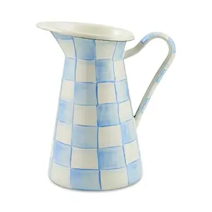 MACKENZIE-CHILDS Check Medium Practical Pitcher - Sky