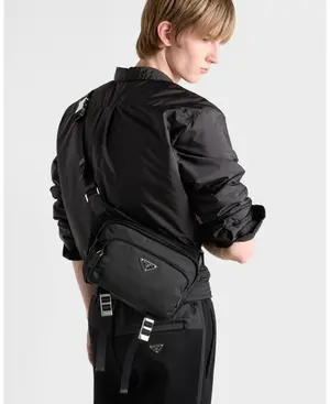 Prada Re-nylon And Leather Shoulder Bag