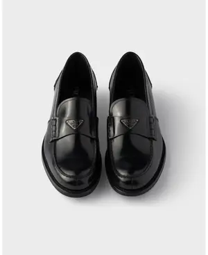 Prada Brushed Leather Loafers