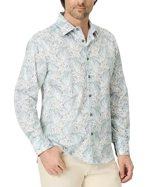 Robert Graham Foxboro Slim Fit Cotton Blend Knit Shirt