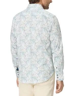 Robert Graham Foxboro Slim Fit Cotton Blend Knit Shirt