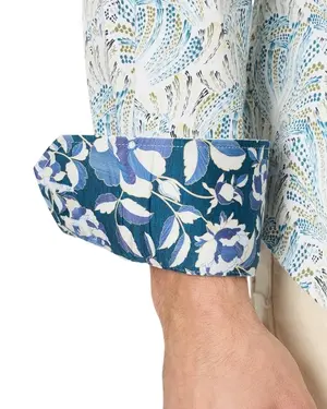 Robert Graham Foxboro Slim Fit Cotton Blend Knit Shirt