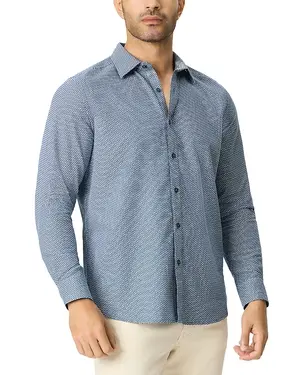 Robert Graham Flagler Slim Fit Patterned Cotton Woven Shirt