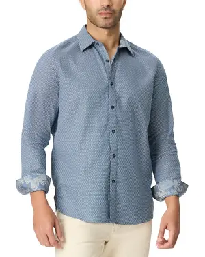 Robert Graham Flagler Slim Fit Patterned Cotton Woven Shirt