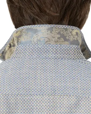 Robert Graham Gandadam Slim Fit Patterned Cotton Woven Shirt