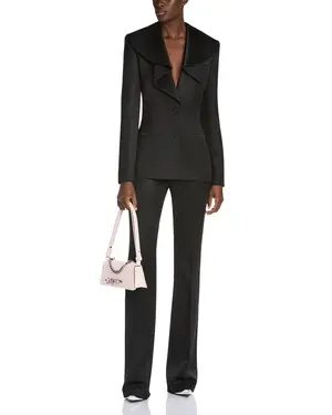 Alexander McQueen Folded Collar Wool Blazer