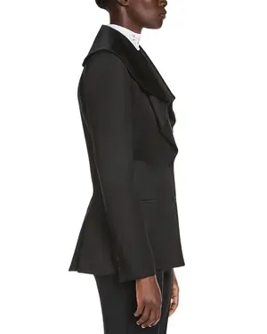 Alexander McQueen Folded Collar Wool Blazer