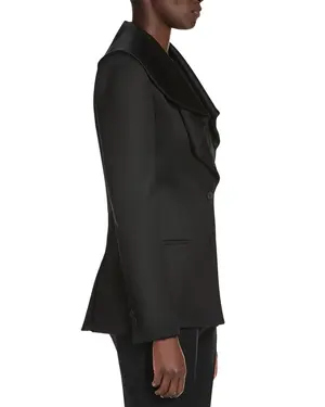 Alexander McQueen Folded Collar Wool Blazer