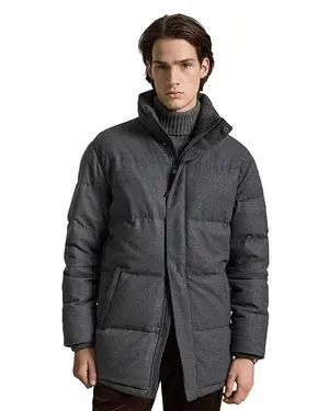 Polo Ralph Lauren The Decker Wool Blend Down Coat - Grey