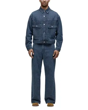 Hudson Jeans Luca Wide Leg Weave Pattern 32 Jeans