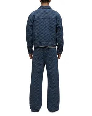 Hudson Jeans Front Yoke Weave Pattern Denim Jacket