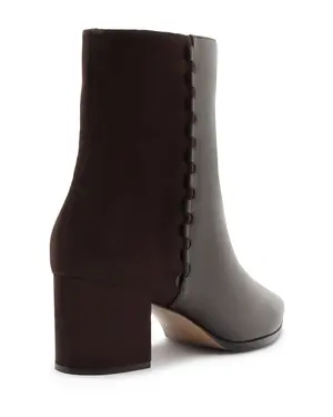 ALEXANDRE BIRMAN Jesse Suede & Leather Ankle Boots - Dark Brown