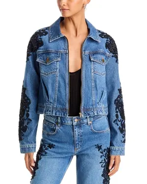 Ramy Brook Beaded Denim Jacket