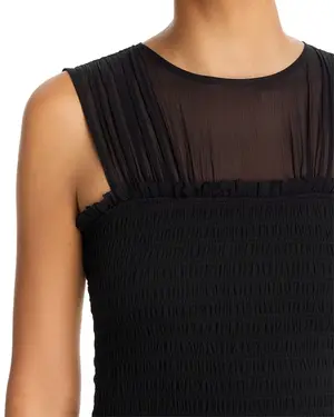 Ramy Brook Annie Smocked Bodice Midi Dress